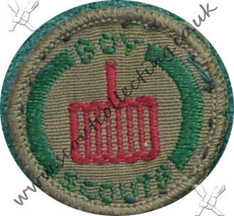Cook Scout Badge Khaki Woven and Bound 1934 to 1967 | Collecting Badges
