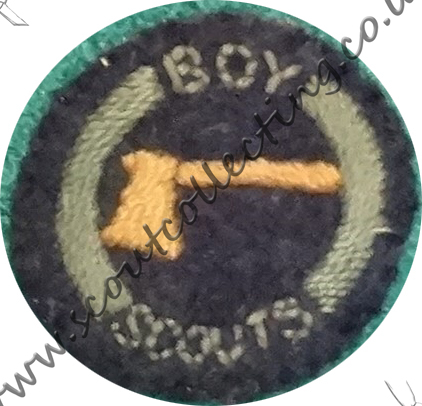 Forester Scout Badge Felt with words Blue 1928 to 1929 | Collecting Badges